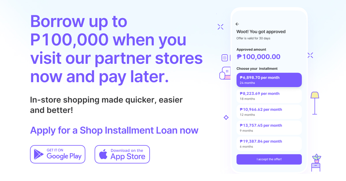 Shop Installment Loan up to P100,000 - big purchases | Tonik Bank